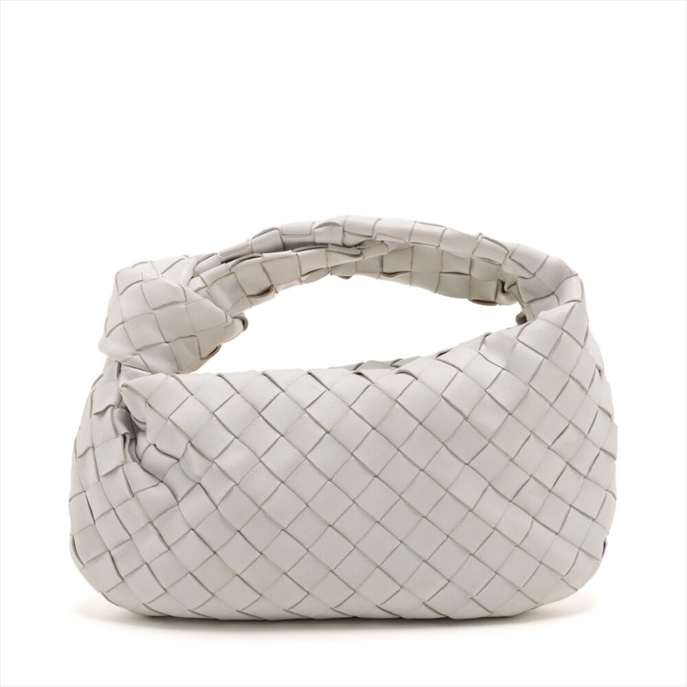 Bottega Veneta White Mini Bv Jodie Shoulder Bag - Gem